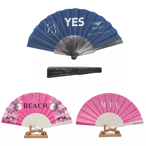 Folding Fabric Hand Fan - Will Customized Products - Will Customized ...