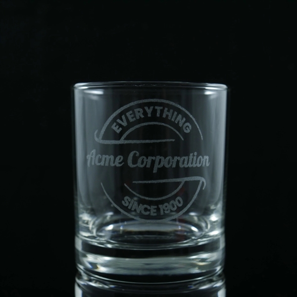 Deep Etched or Lasered Straight Up 10 oz Whiskey Rocks Glass ...