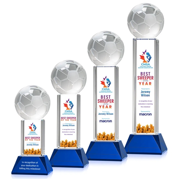 Soccer Ball VividPrint™ Award on Stowe - Blue | Plum Grove