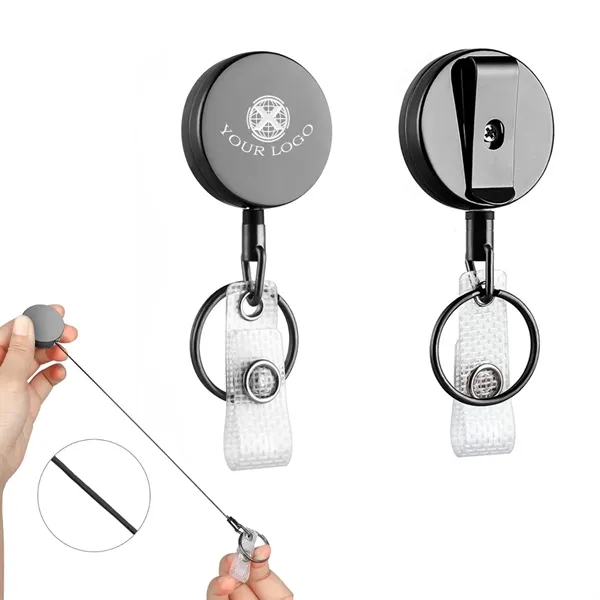 Anti-Theft Retractable Stainless Steel Metal Key Holder | Plum Grove