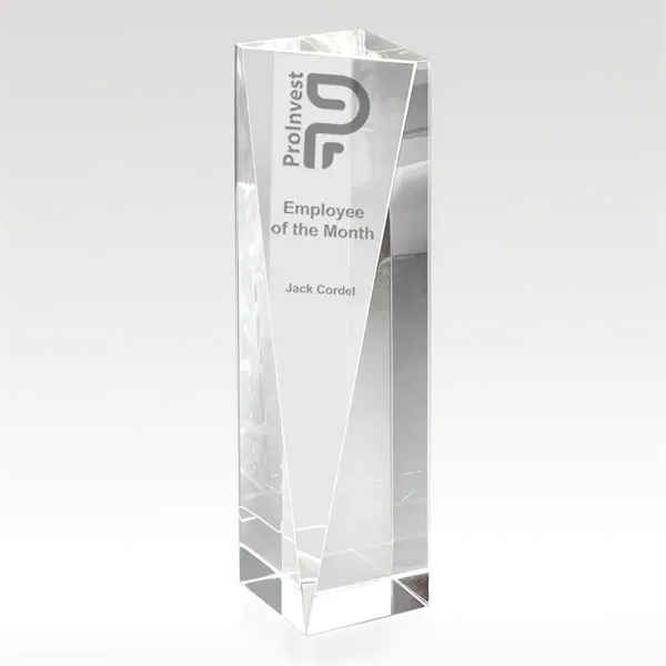 Optical Crystal Pillar Award - Sheared Tower | Plum Grove