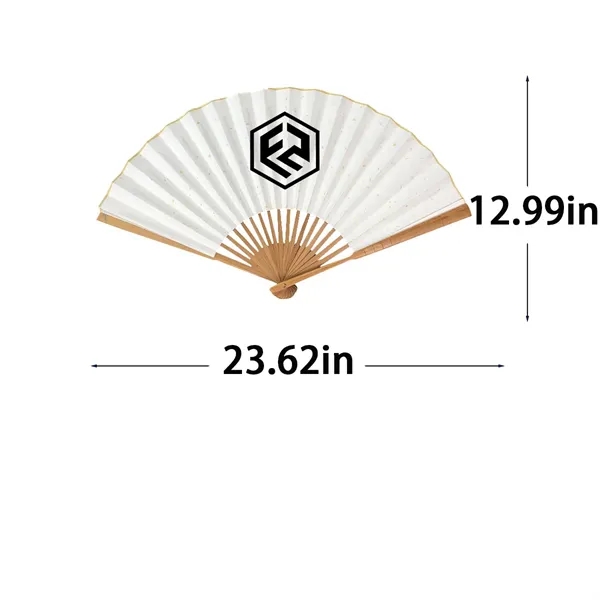 Bamboo Double-sided Blank Folding Fan | Plum Grove