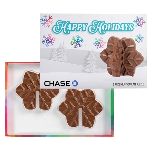 3D Puzzle Milk Chocolate Snowflake | Plum Grove