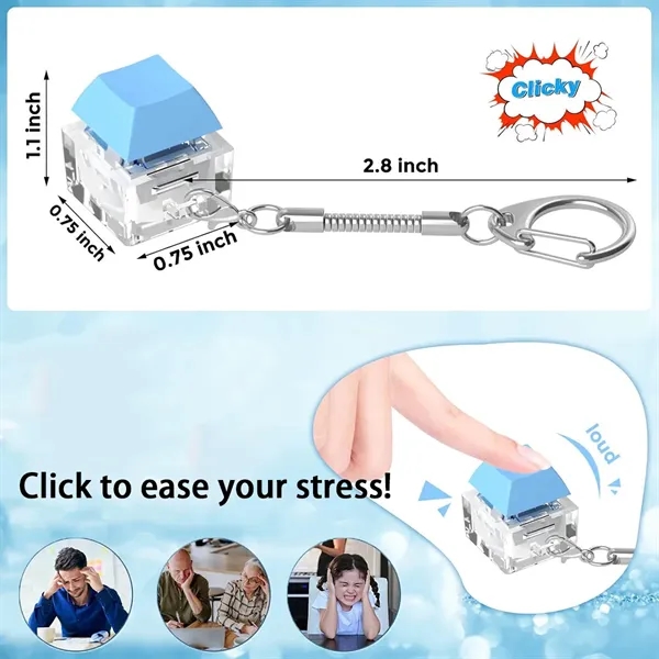 Clicky Keyboard Fidget Keychain | Plum Grove