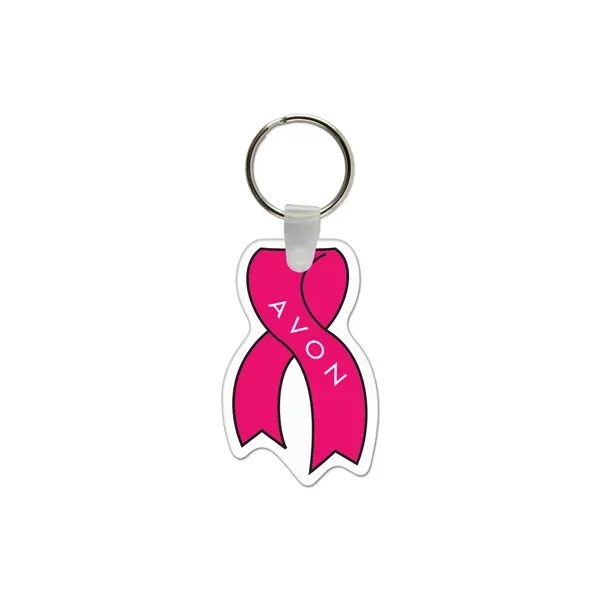 Ribbon Shaped USA Made Vinyl Keychain | Plum Grove