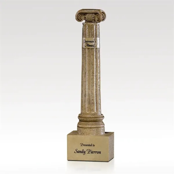 Ionic Cast Resin Column Award - Antique Sand Finish | Plum Grove