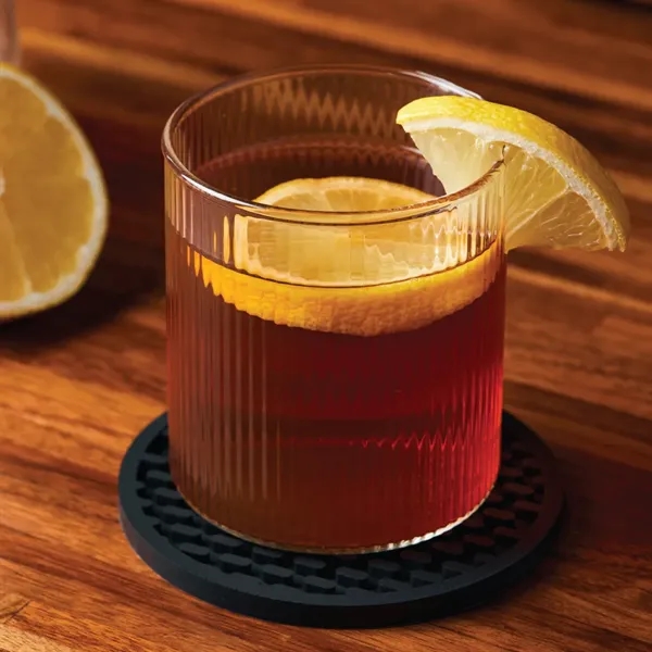 Heavy Duty Round PVC Soft Rubber Coaster | Plum Grove