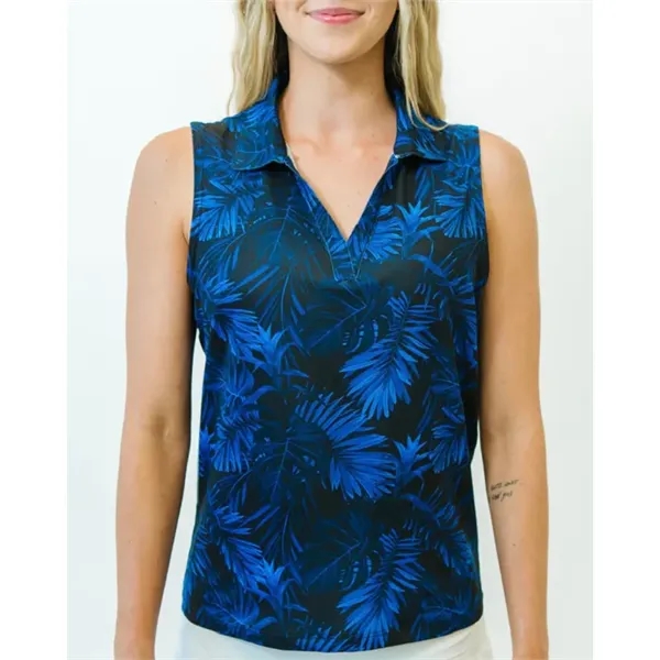 Midnight Blue Women's Sleeveless Golf Polo - DESIGNWORKS PRINTING ...