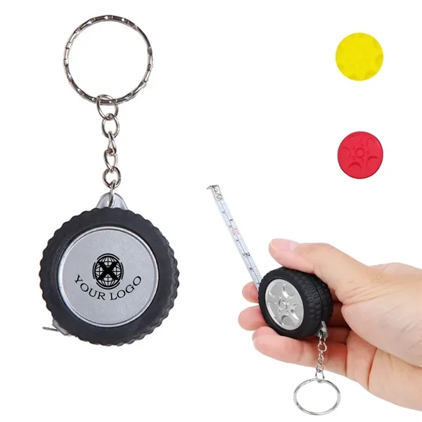 Mini Keychain Retractable Tire Shape Tape Measure | Plum Grove