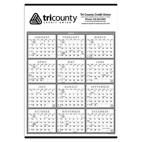 Triumph® Calendars Black & White Span-A-Year Non-Laminate... | Plum Grove