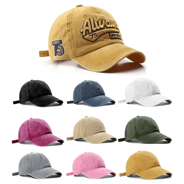 Custom Washed Distressed Baseball Cap - Mele Printing - Mele Printing
