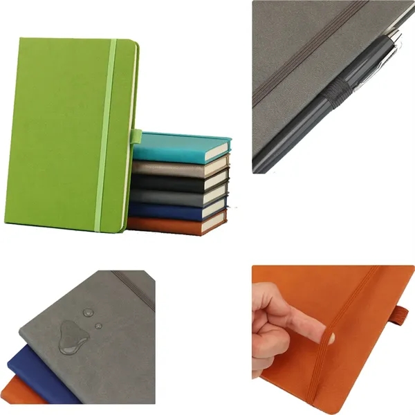 Hardcover Elastic Band Ruled A5 Notebook With Pen Holder - Mele ...