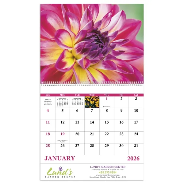 Good Value™ Flowers - Spiral Calendar | Plum Grove