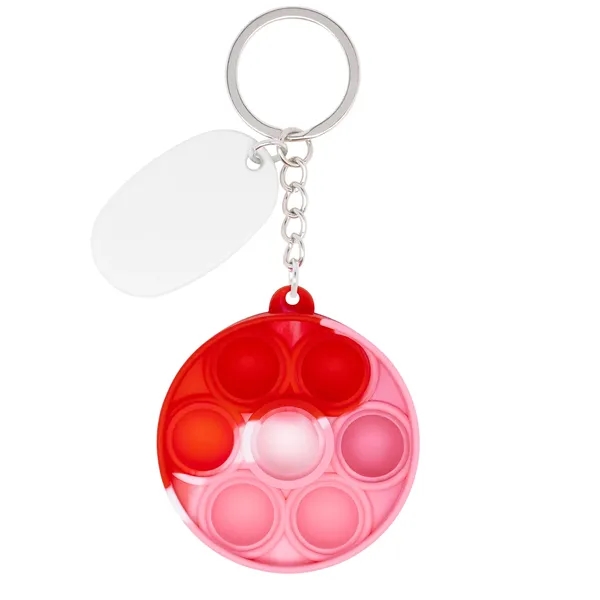 Push Pop Bubble Round Fidget Sensory Keychain | Plum Grove