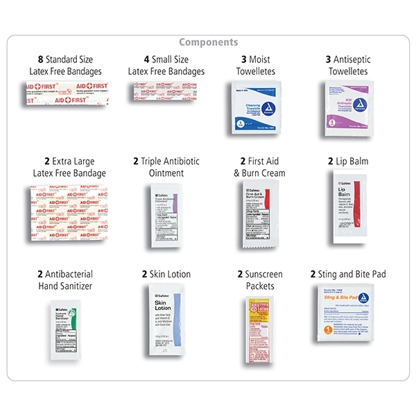 35 Piece Deluxe First Aid Kit in Zipper Pouch | Plum Grove