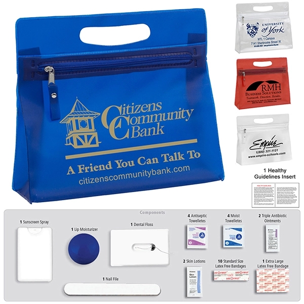 28 Piece Deluxe First Aid Travel Kit with Zipper Components | Plum Grove