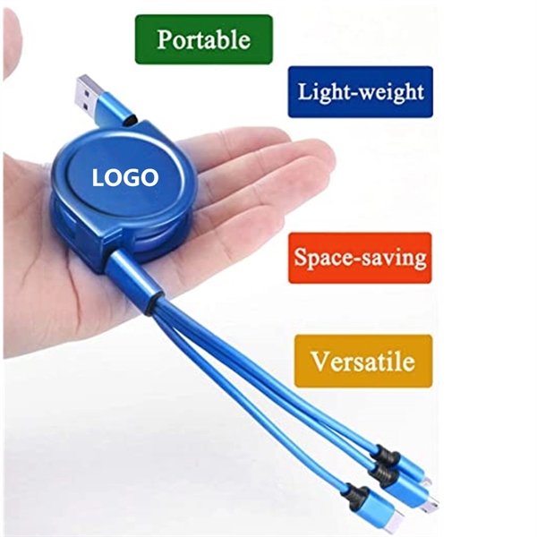 3 in 1 Retractable Charger Cables - Mele Printing - Mele Printing