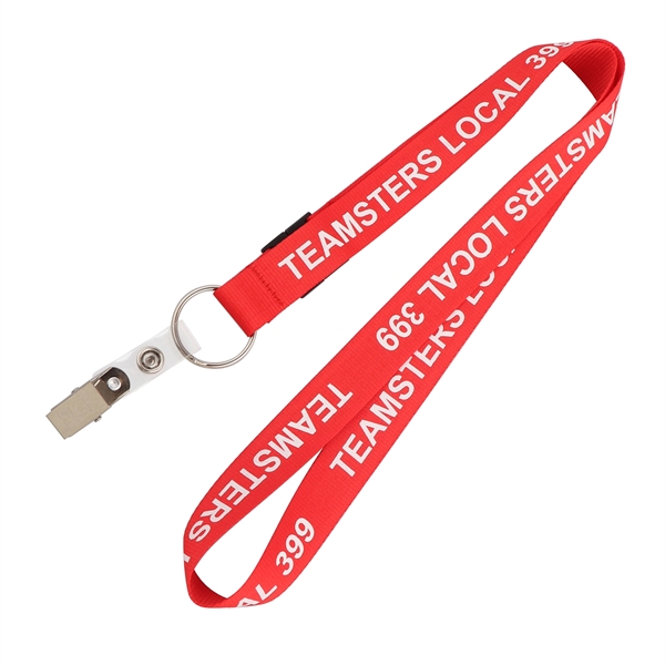 3/4" Lanyard w/Adjustable Buckle & Bull Dog Clip | Plum Grove